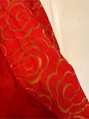 cut loose | Jackets & Coats | Cut Loose Red And Gold Open Jacket | Poshmark